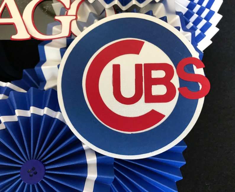Chicago Cubs Paper Rosette Wreath - Etsy