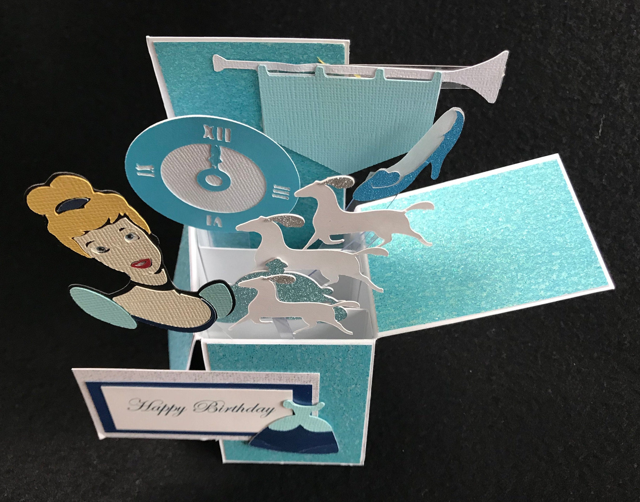 Disney Cinderella Princess Birthday pop-up box card - Etsy 日本