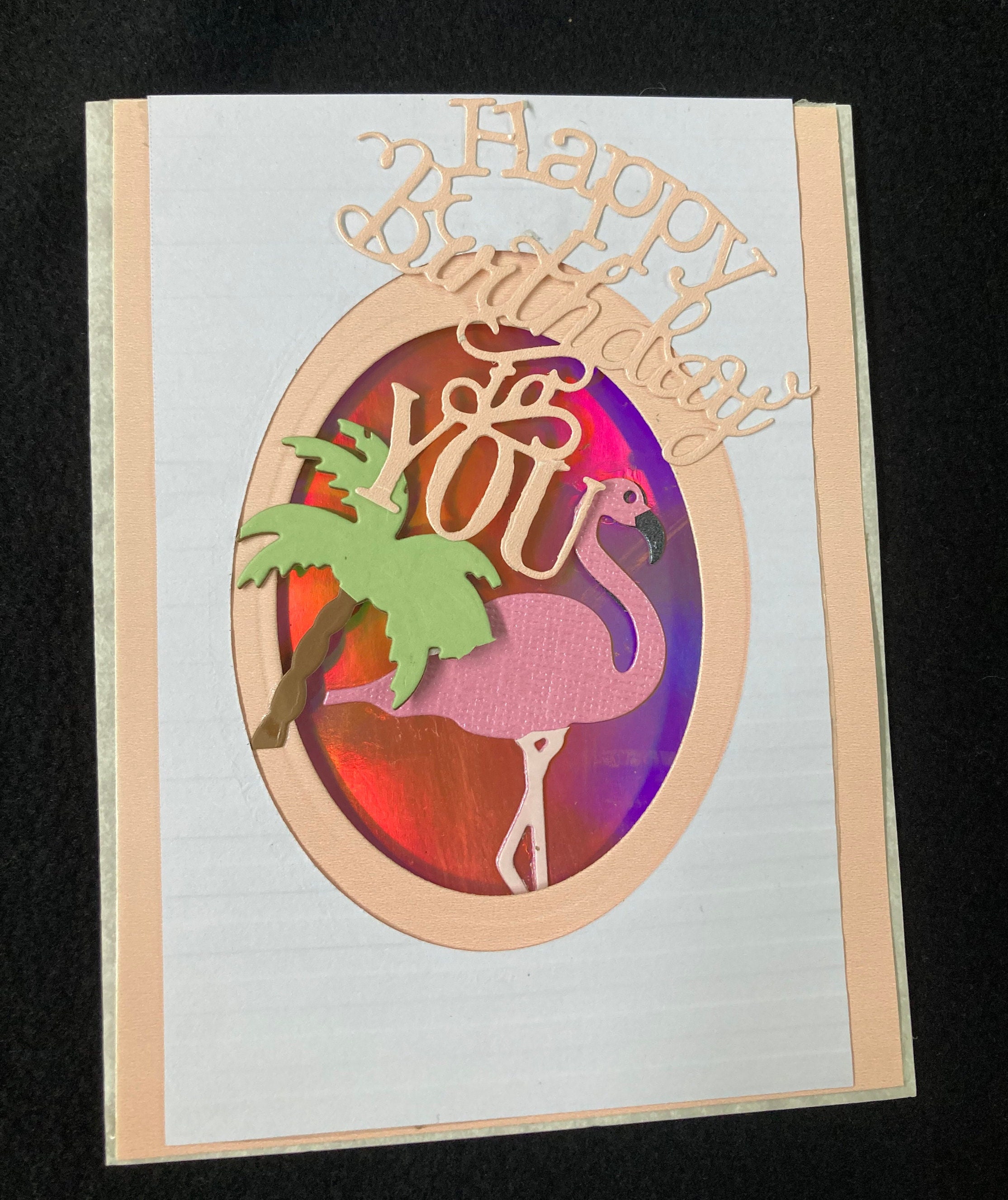 Flamingo Custom Birthday Card - Etsy
