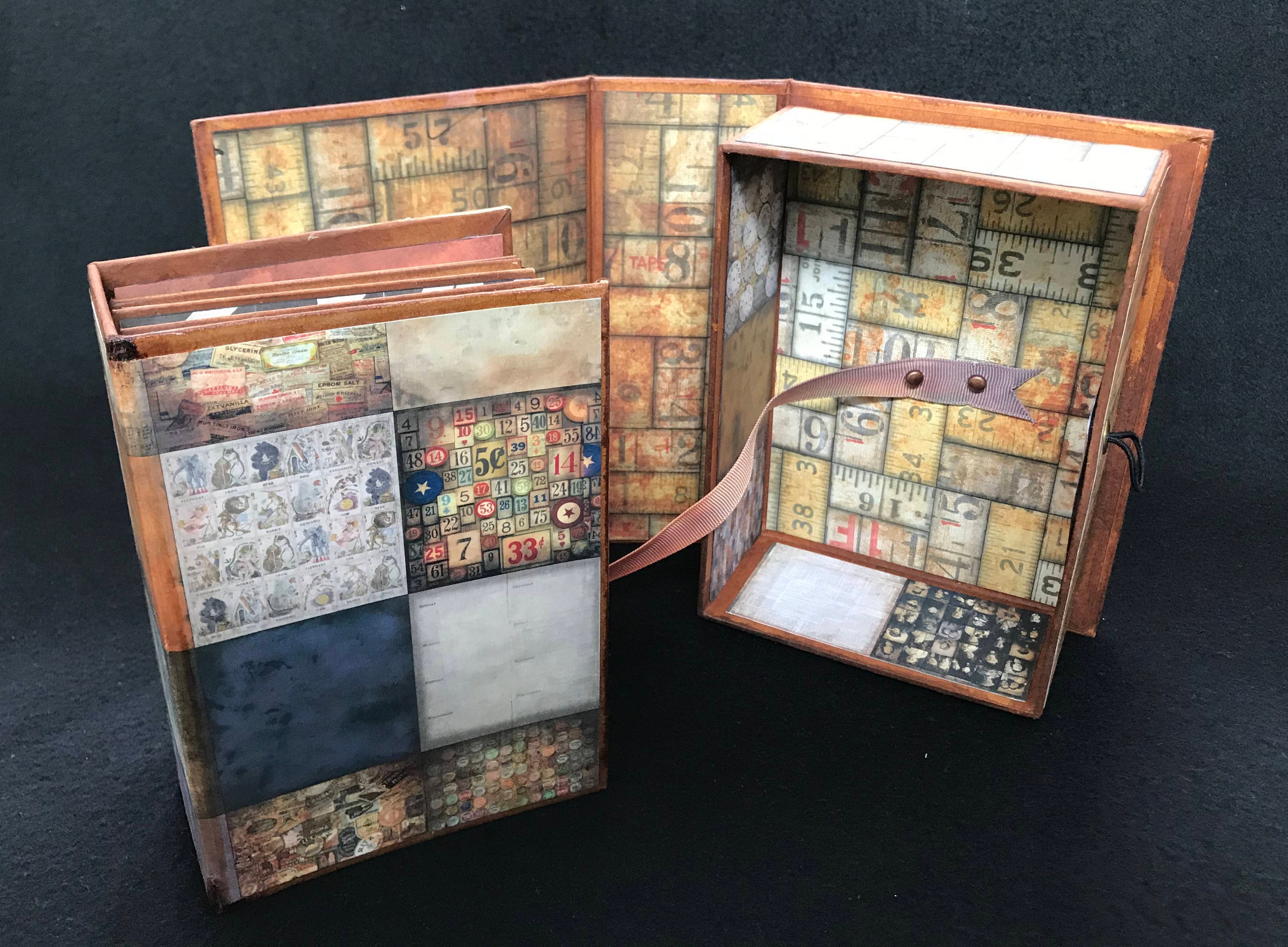 Tim Holtz paper cigar style box book and album | Etsy