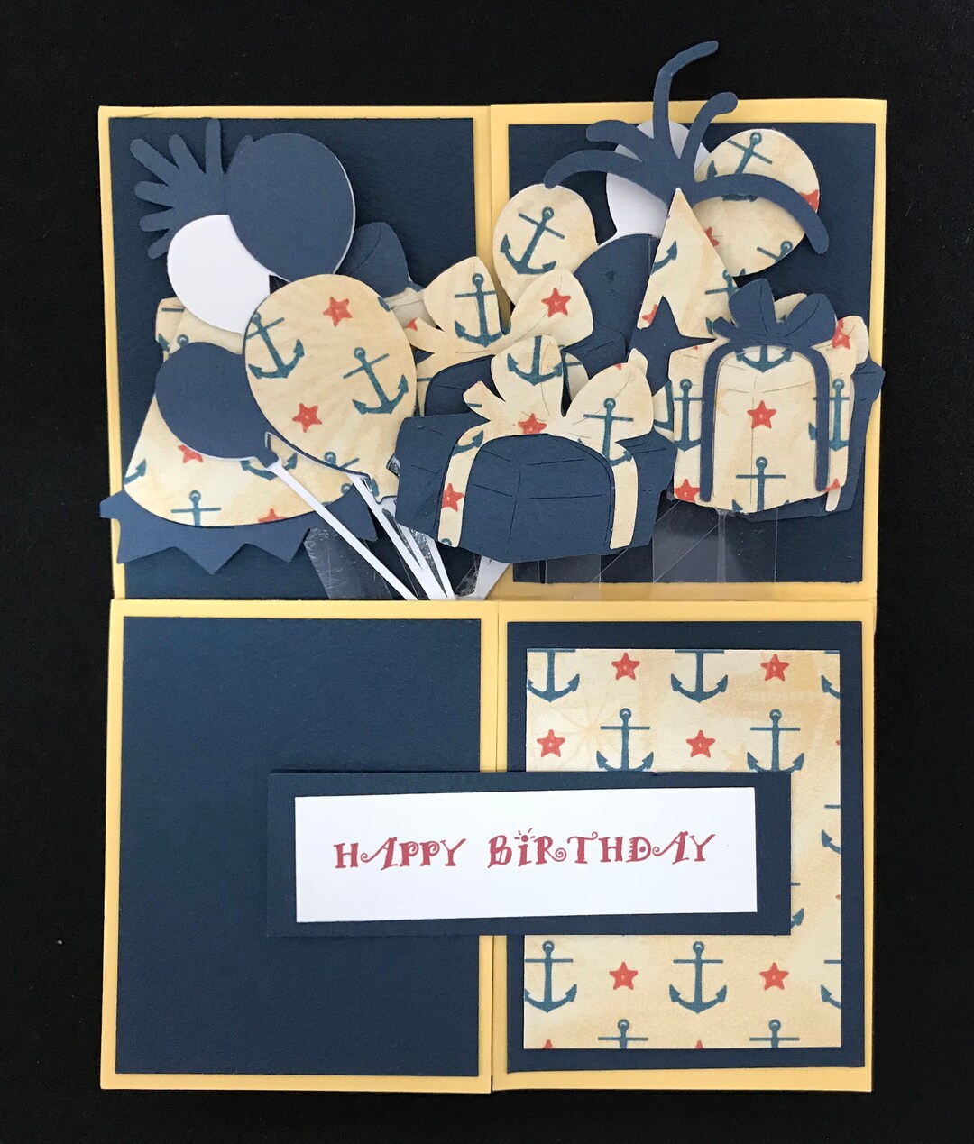Nautical Theme Birthday Pop-up Box Card - Etsy