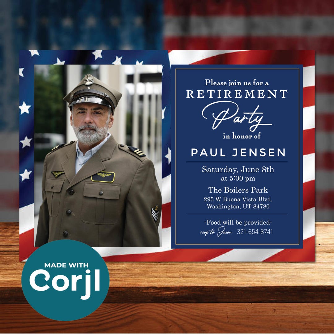 Military Retirement Invitation / Military Retirement Invite / Military ...