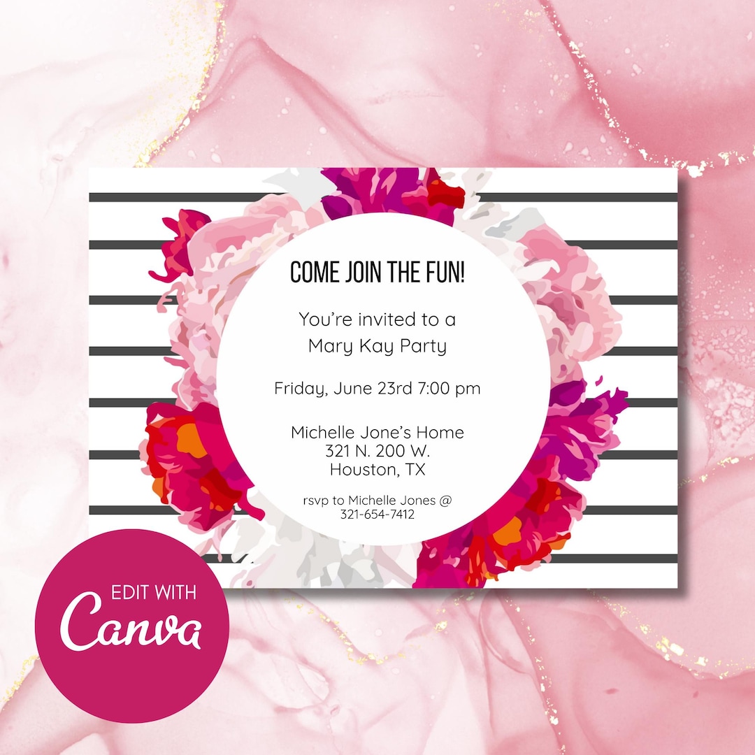 Mary Kay Party Invitation: Makeover Night, MLM Invites (digital ...