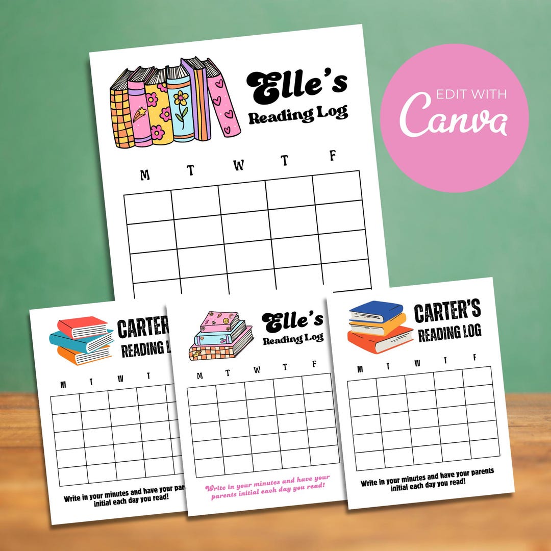 Student Reading Log / Elementary Reading Log / Monthly Reading Long ...