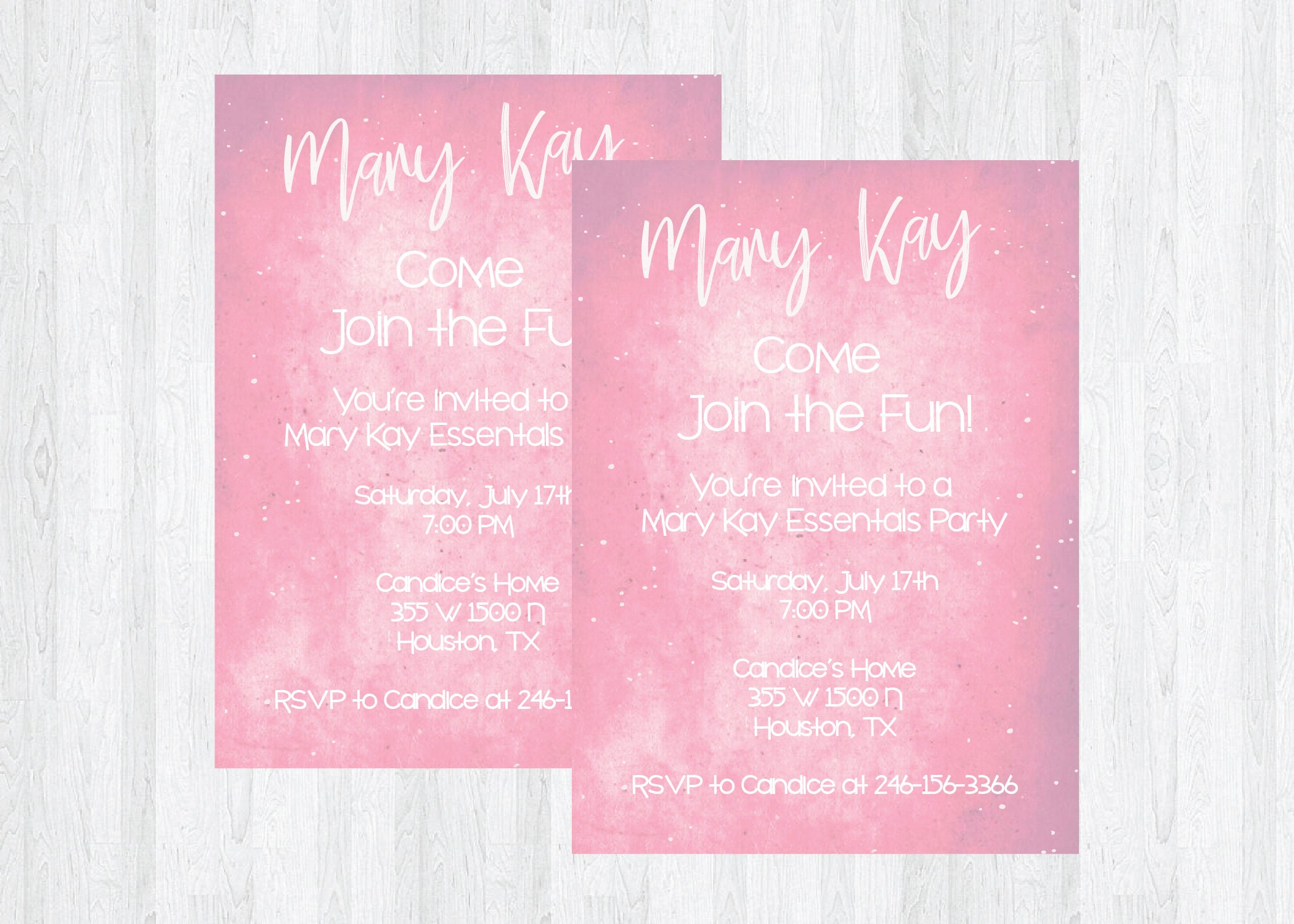 Mary Kay Party Flyer Templates
