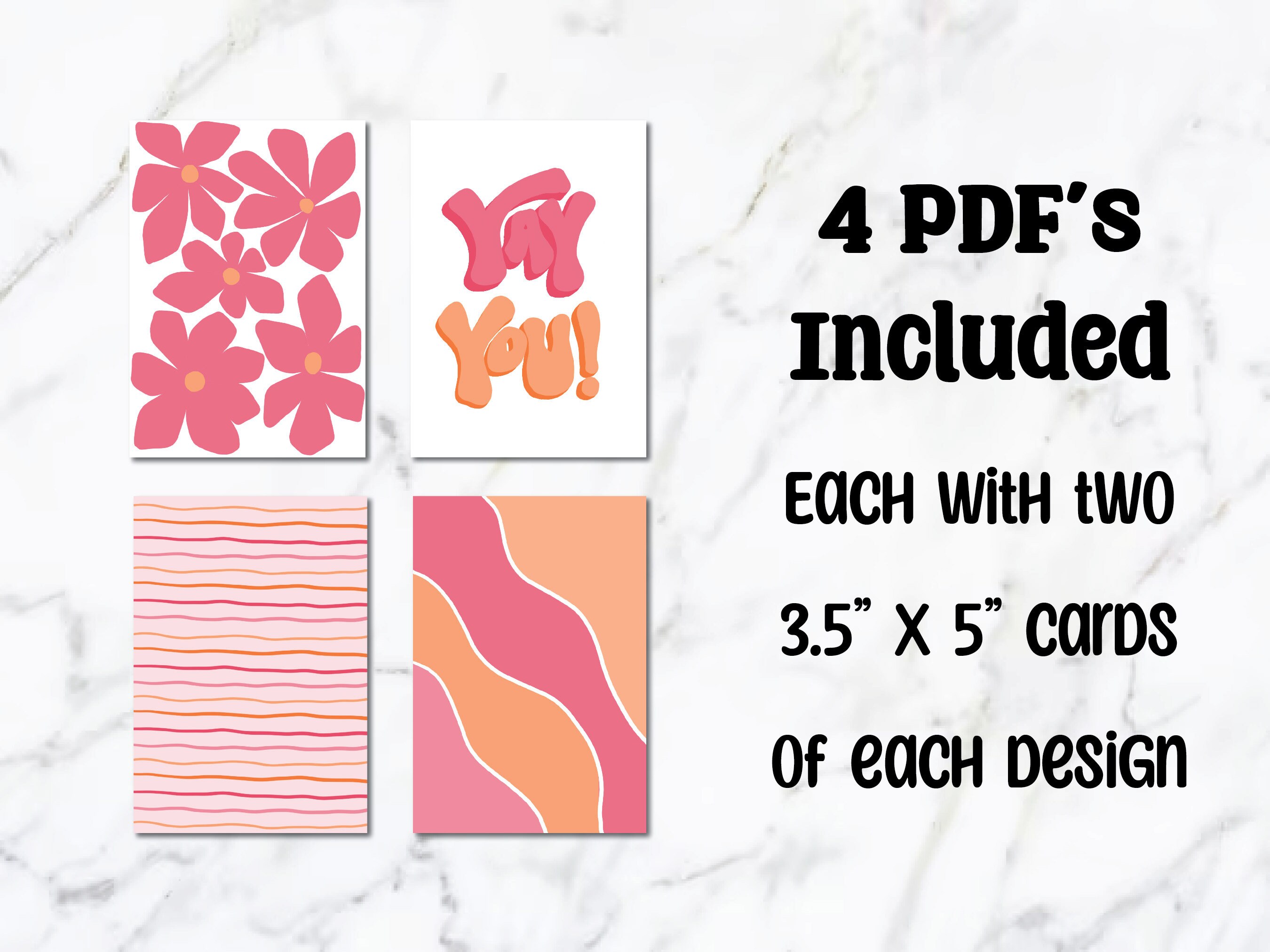 Printable Cards, Printable Greeting Cards, Digital Download Blank Card ...