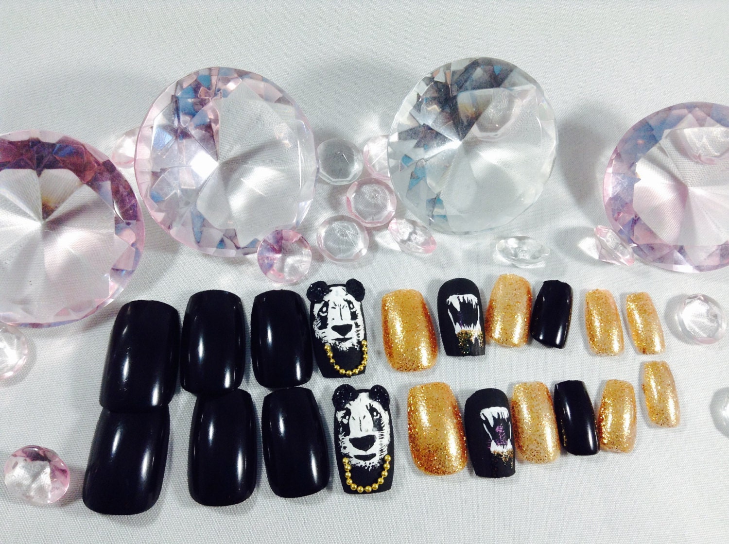 Press on Nails, Panda Nails, Hip Hop Nails, Fake Nails, False Nails ...