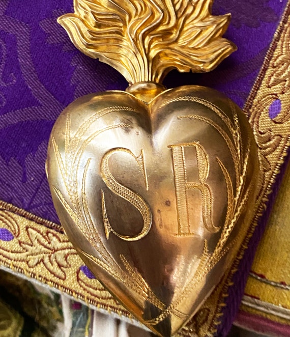 Antique Sacred Heart Dedicated Saint Regina - Etsy