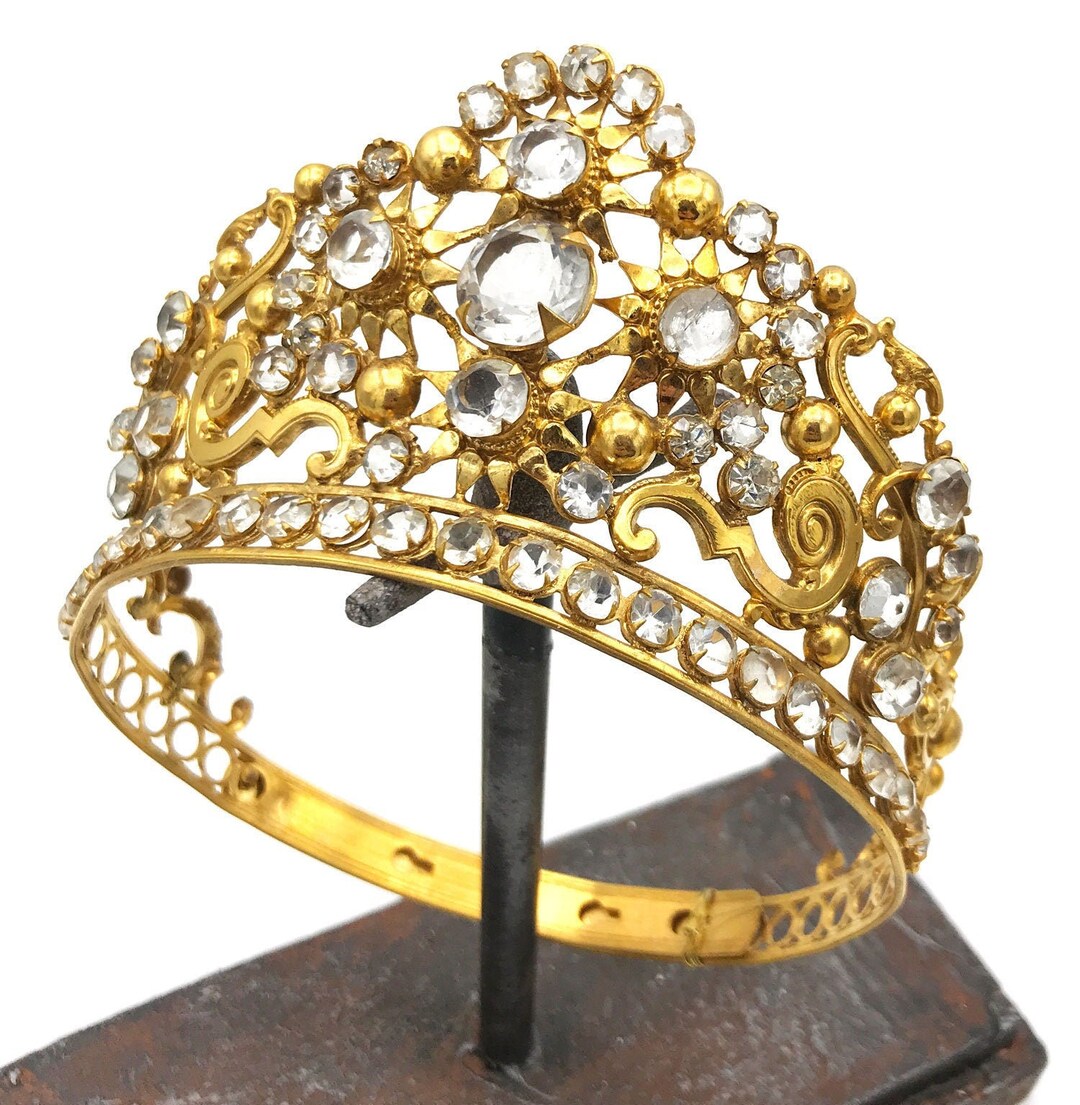 Antique 19th C. French Gilded Bronze Santos Diadem Crown - Etsy