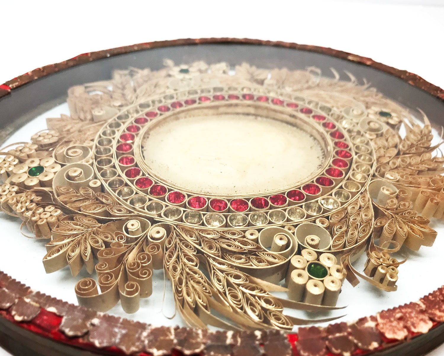 RARE LARGE Nineteenth Century Monastery Double Sided Paperolle Relic ...