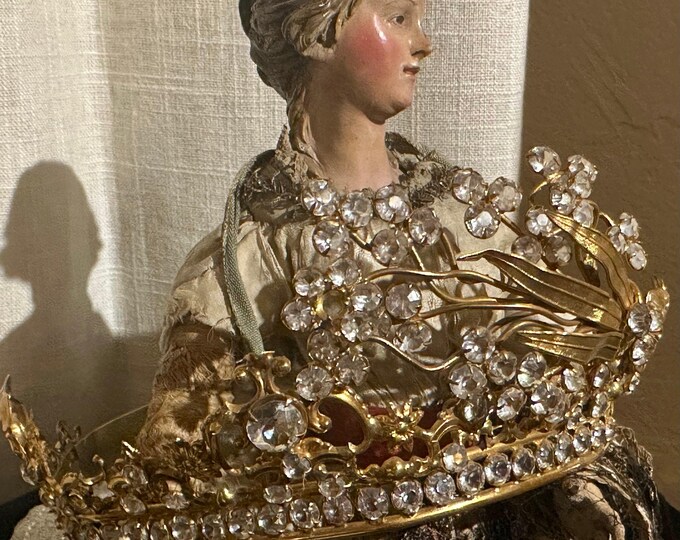 Antique Belgian Brass and Bronze Religious Santos Crown - Etsy