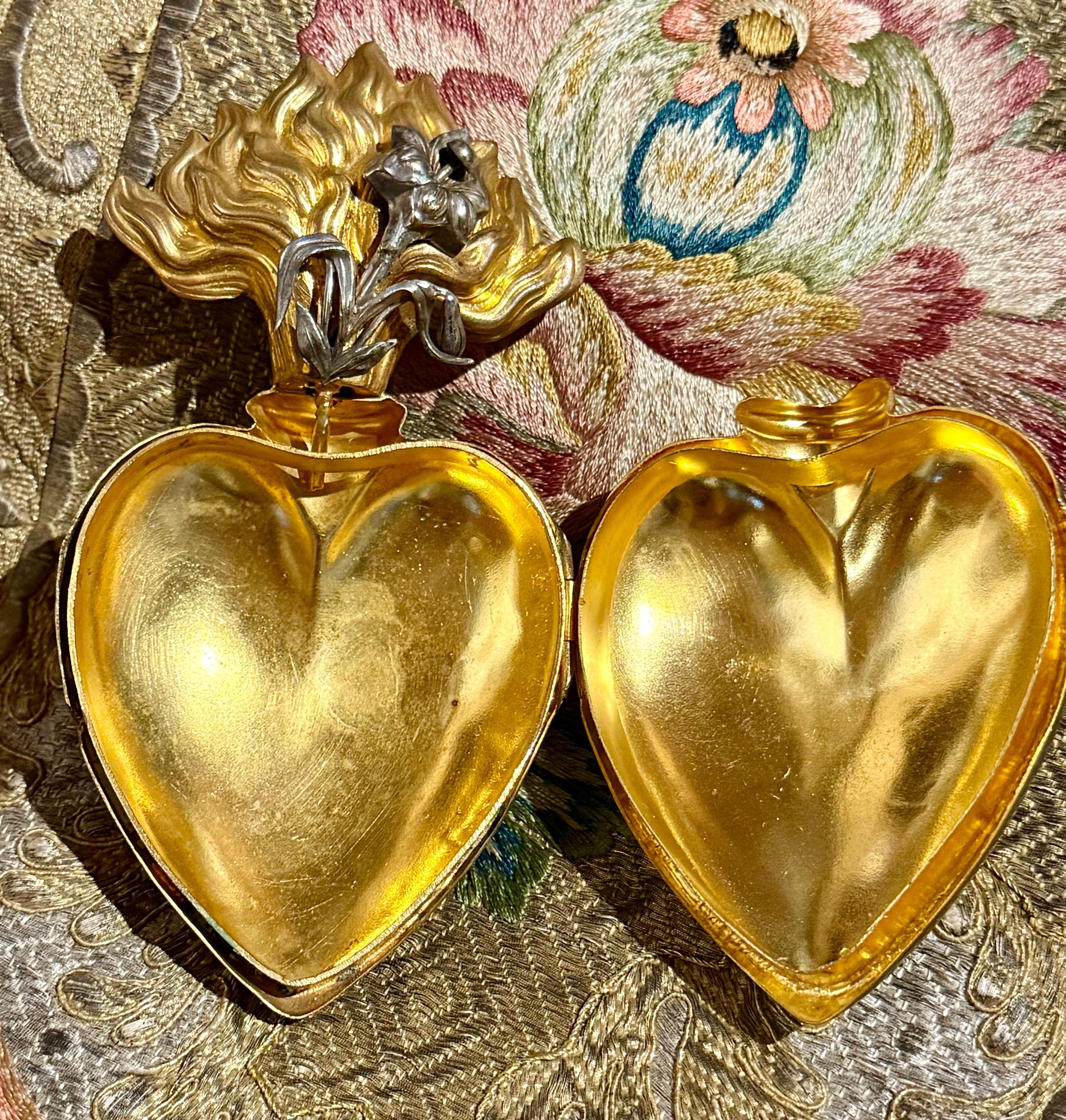 RARE Antique Religious Gilded Sacred Heart Ex Voto - Etsy