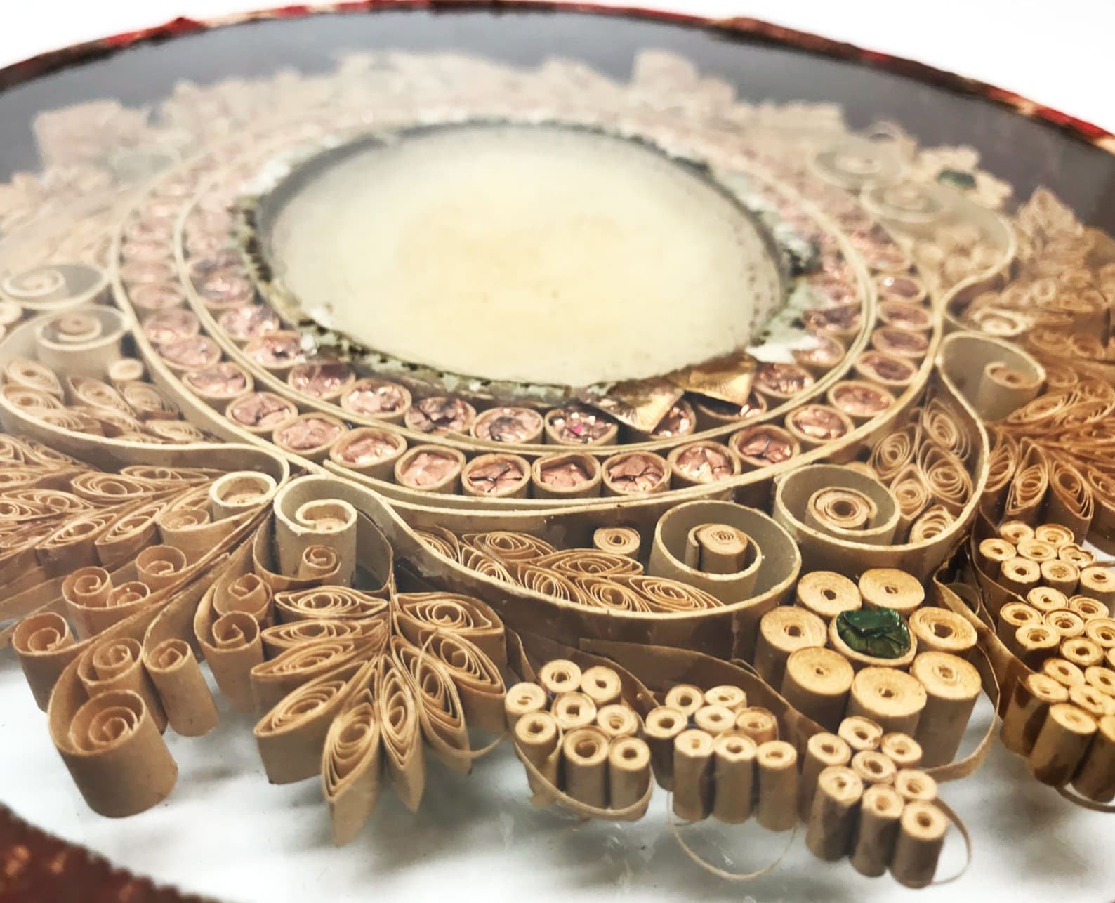 RARE LARGE Nineteenth Century Monastery Double Sided Paperolle Relic ...