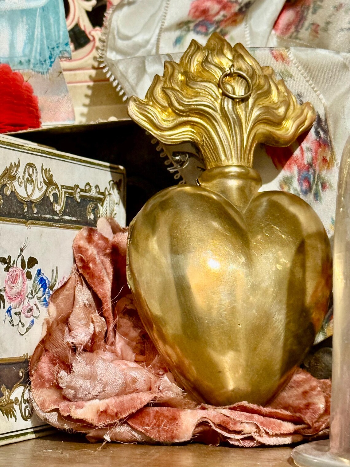 RARE Antique Religious Gilded Sacred Heart Ex Voto - Etsy