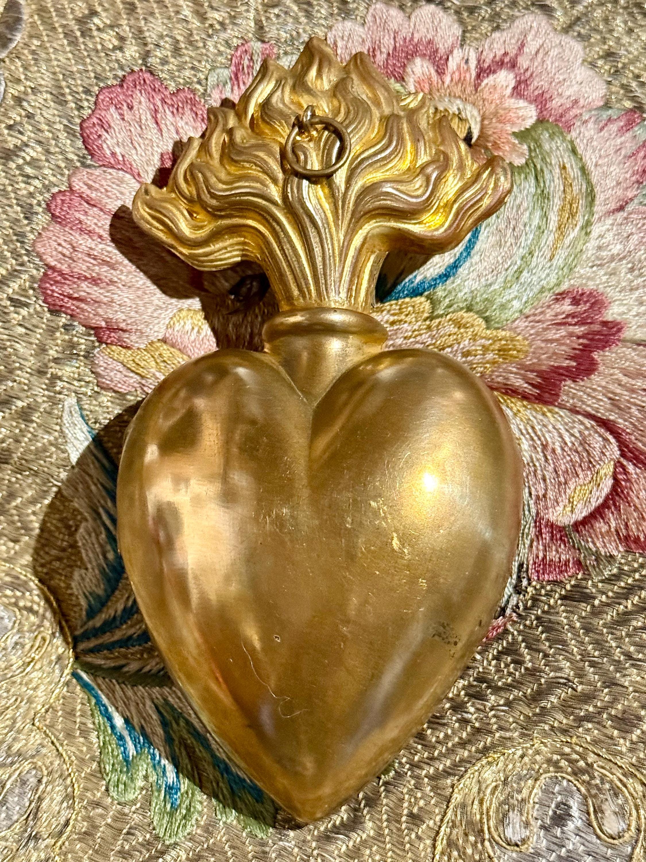 RARE Antique Religious Gilded Sacred Heart Ex Voto - Etsy