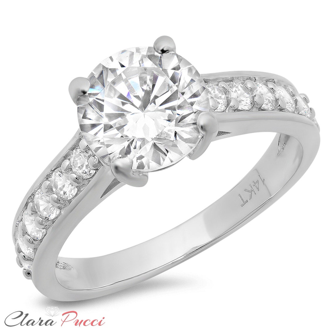 White Gold Ring Thin White Gold Ring Unique Engagement 2 | Etsy