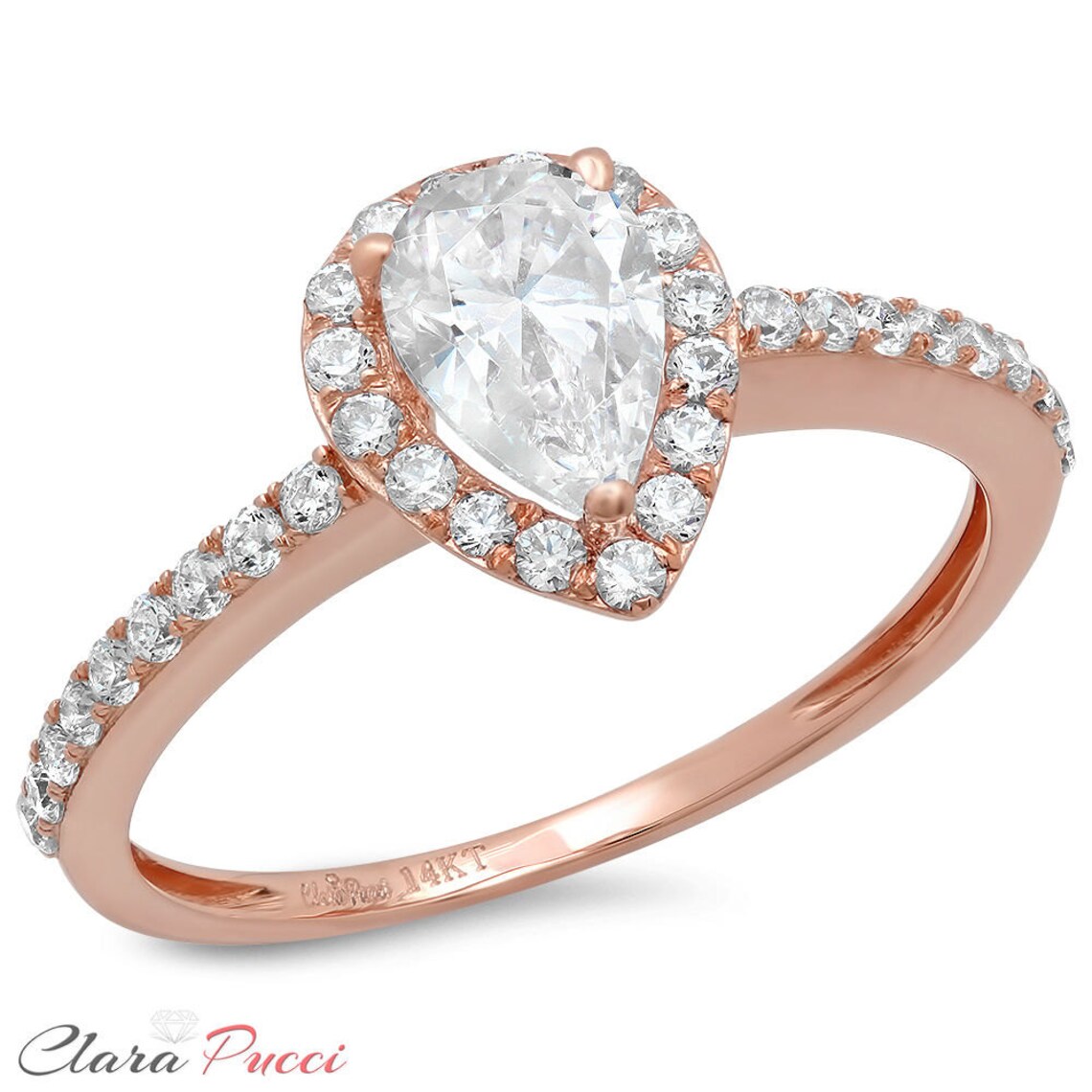 Pear Engagement Rings Pear Shaped Rings Pear Rings 1.14ct | Etsy