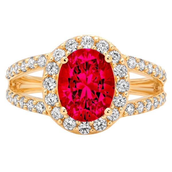 Ruby Gold Ring - Etsy