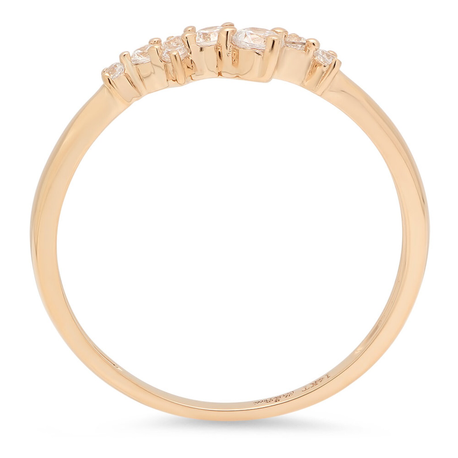 Cluster Ring Cluster Band Cluster Ring Yellow Gold 0.28ct - Etsy