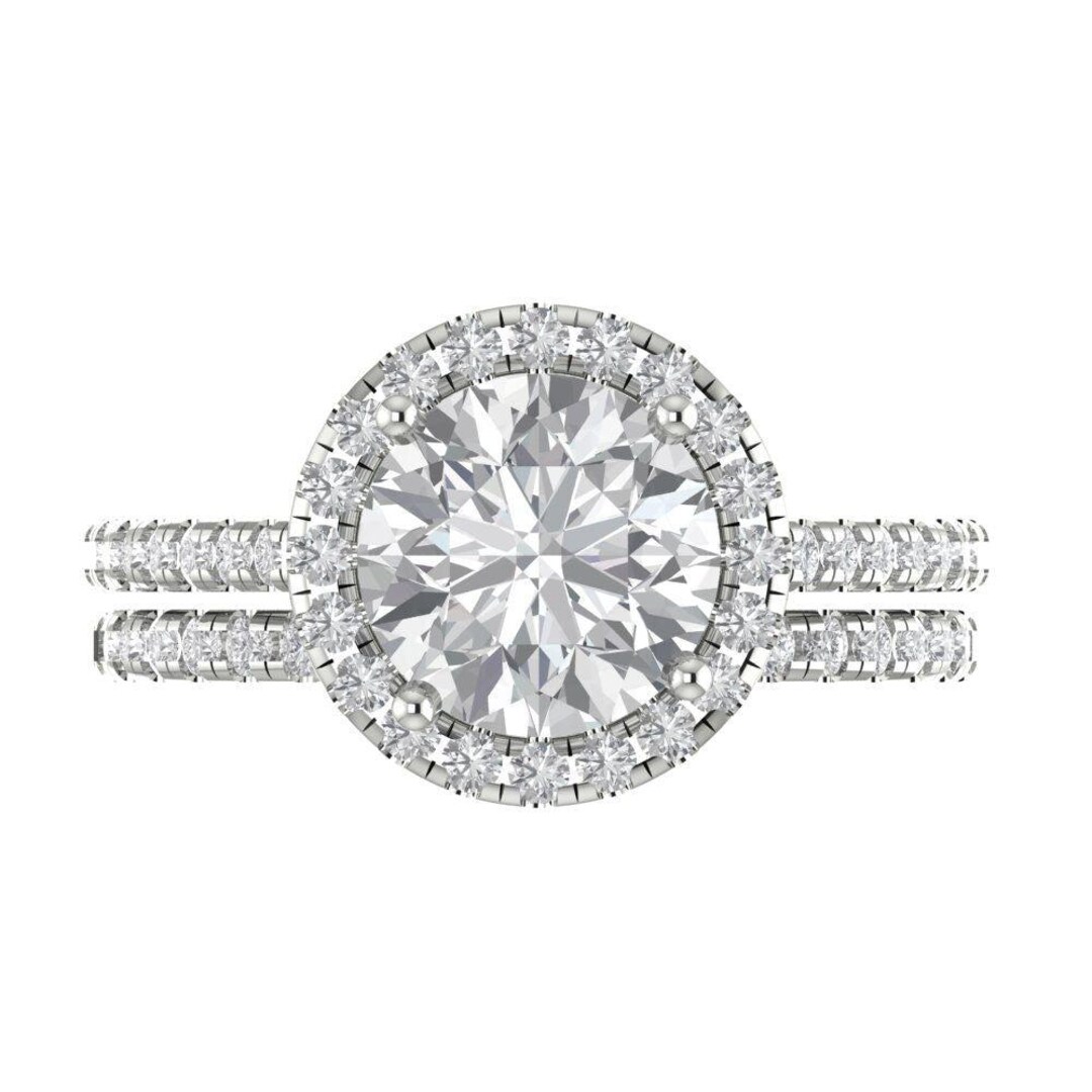 Bridal Halo Sets for A Woman, Bridal Halo Set for A Woman, 2.72CT Round ...