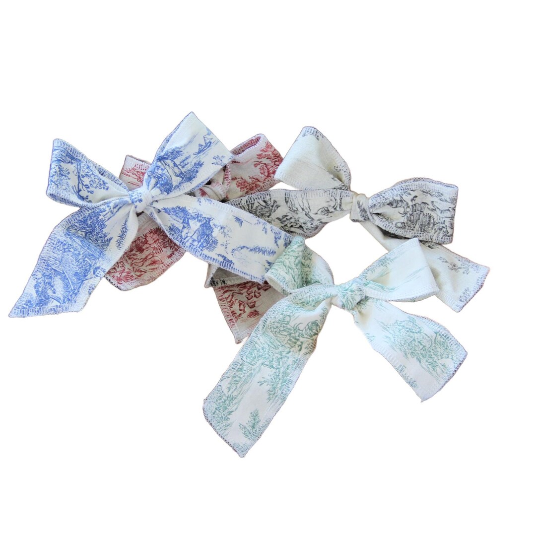 Toile Bow Ornament - Etsy
