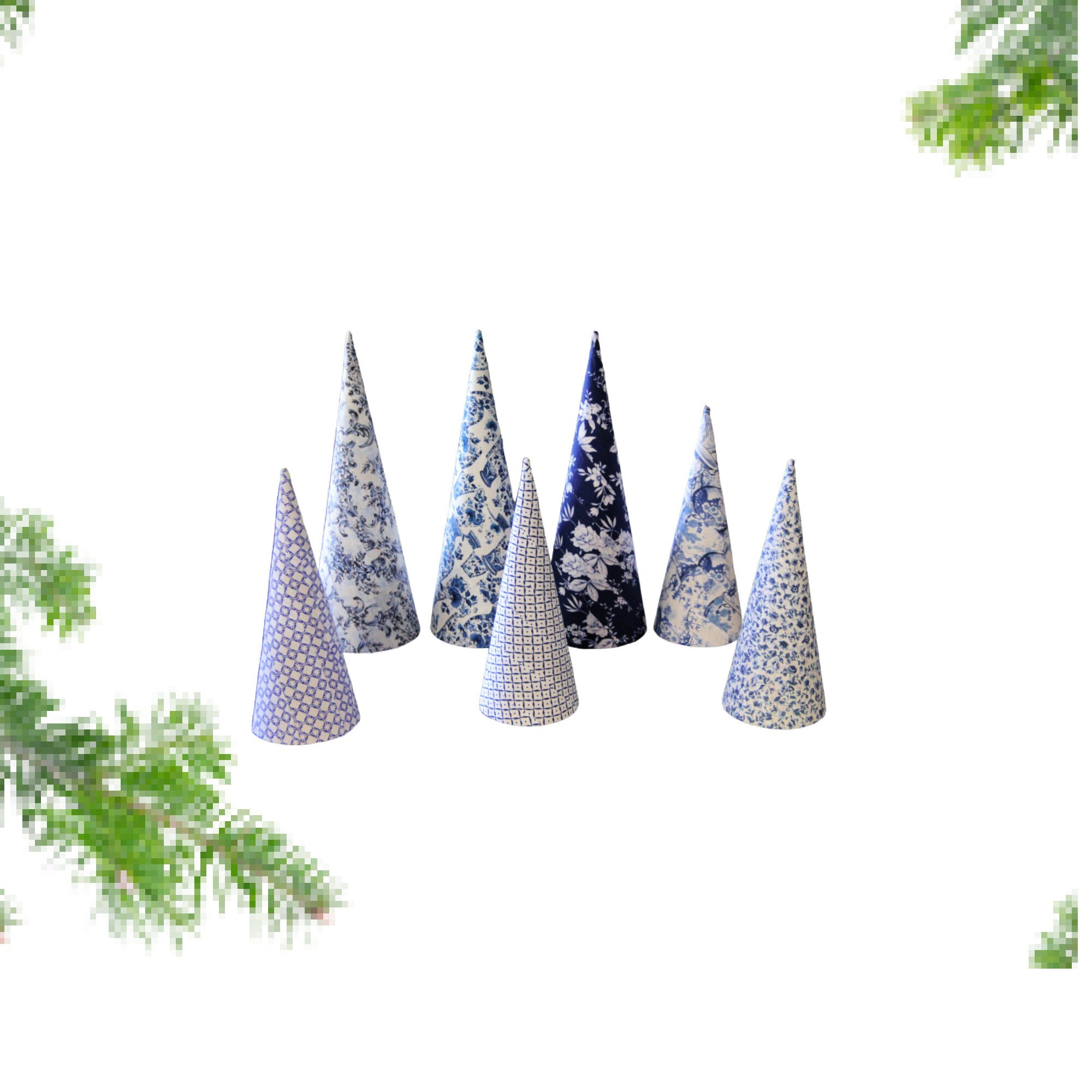 Chinoiserie Tree Blue and White Chinoiserie Decor Cone | Etsy