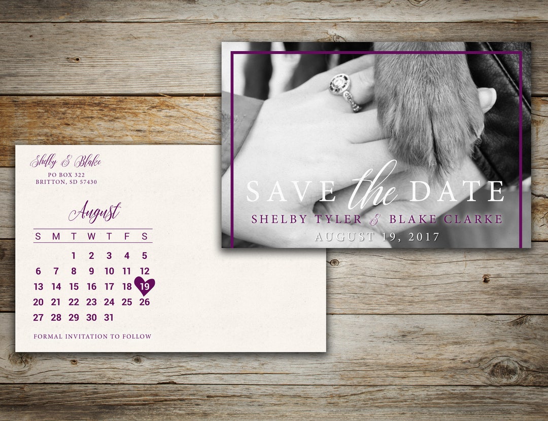 Save the Date Postcard With Photo - Etsy UK