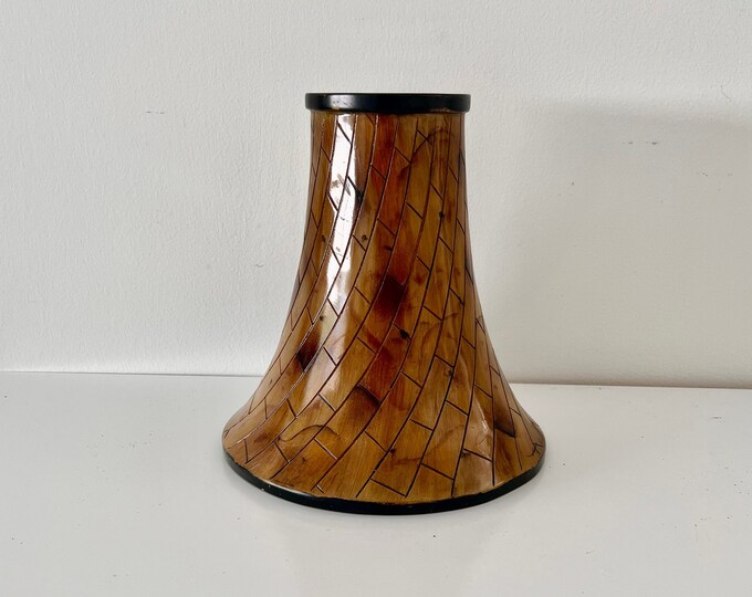 Vintage 1970S RESIN LAMP SHADE, Hand Crafted Heavy Lamp Shade, 9-inch ...