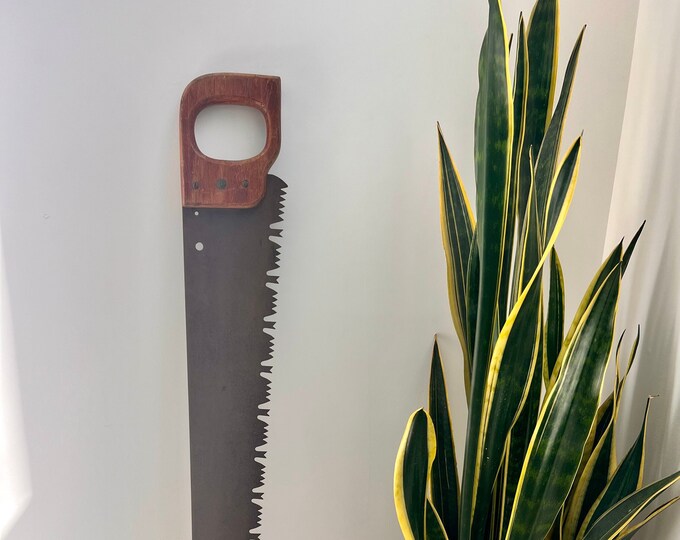 Vintage Large 2 MAN HAND SAW, 43" Crosscut Logging Timber Saw ...