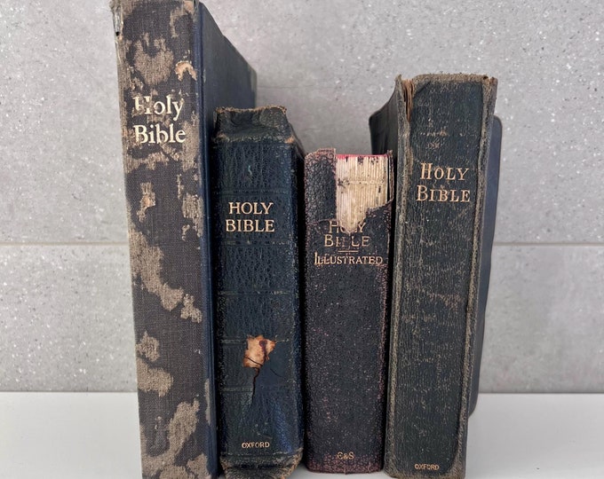 Vintage TATTERED ANTIQUE BIBLES, Your Choice Early 1900s Worn Vintage ...