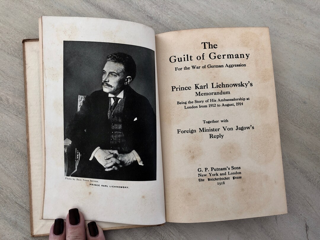 Vintage 1918 the GUILT of GERMANY for the War of German Aggression ...