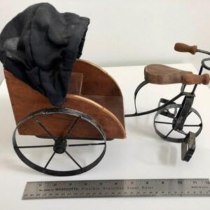 Vintage REPRODUCTION BICYCLE & CART, Home Decor Display Item, Small ...