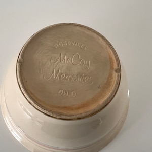 Vintage Mccoy MEMORIES BOWL, 8-inch Stoneware Mixing Bowl, Blue & Pink ...