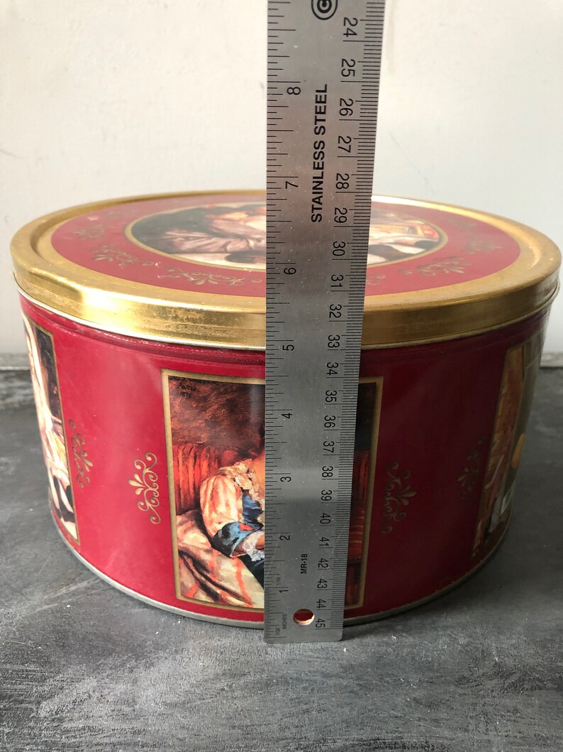 Vintage RED BISCUIT TIN Danish Butter Cookies Tin Made in - Etsy
