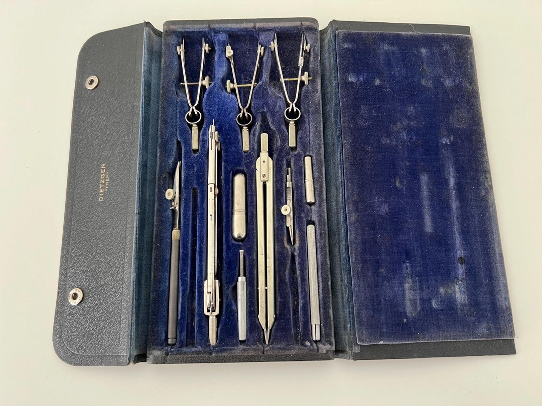 Vintage DIETZGEN 'PREP' DRAFTING Set, Professional Drafting Instruments ...