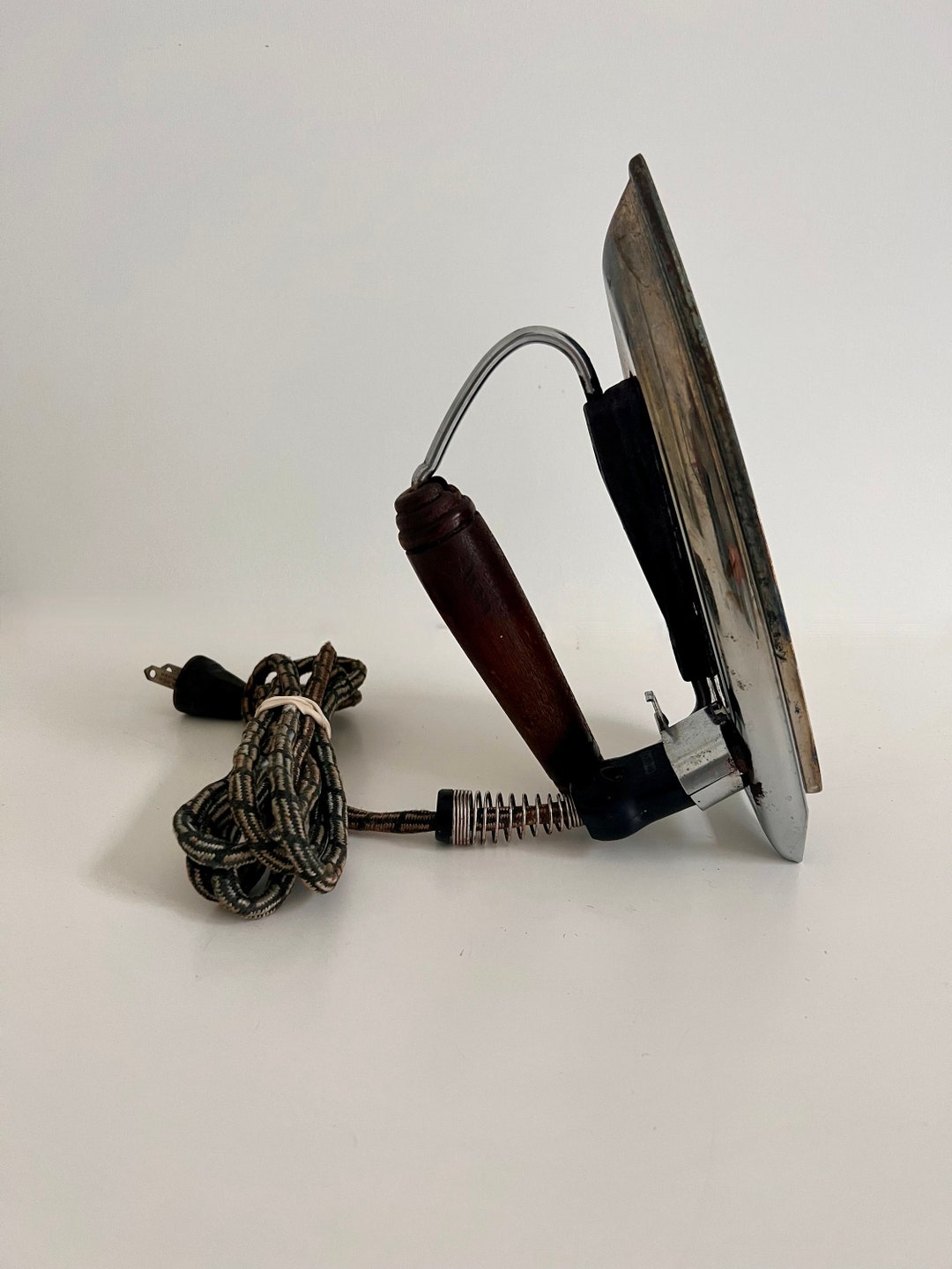 Vintage SAMSON FOLD-AWAY Iron, Electric Iron With Wood Handle, Mid ...