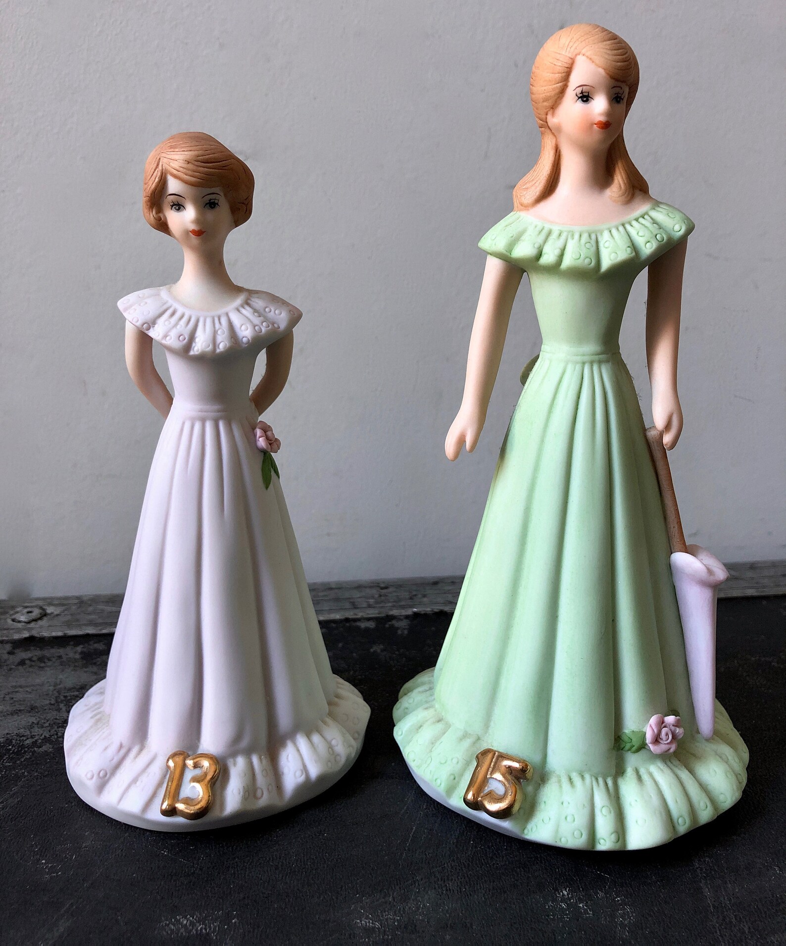 Vintage ENESCO GROWING UP Birthday Girls Figurines 1980s - Etsy