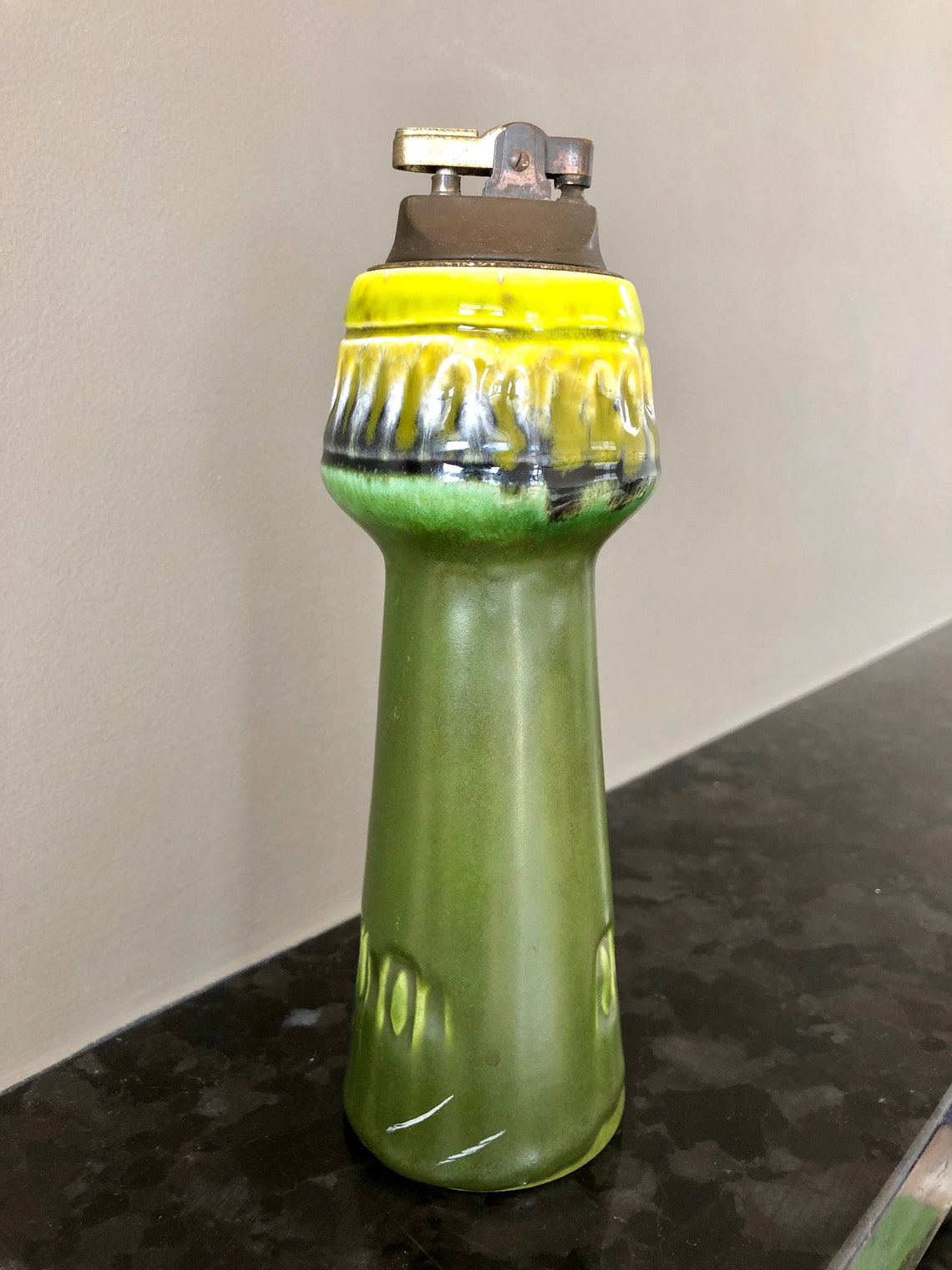 Vintage MID CENTURY LIGHTER Tall Green Ceramic 1960s Lighter - Etsy Canada