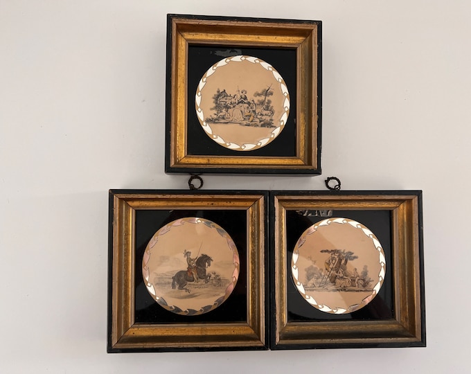 Vintage Set of 3 FLECK BROS. Old World Scene Framed Prints, 6.25 ...