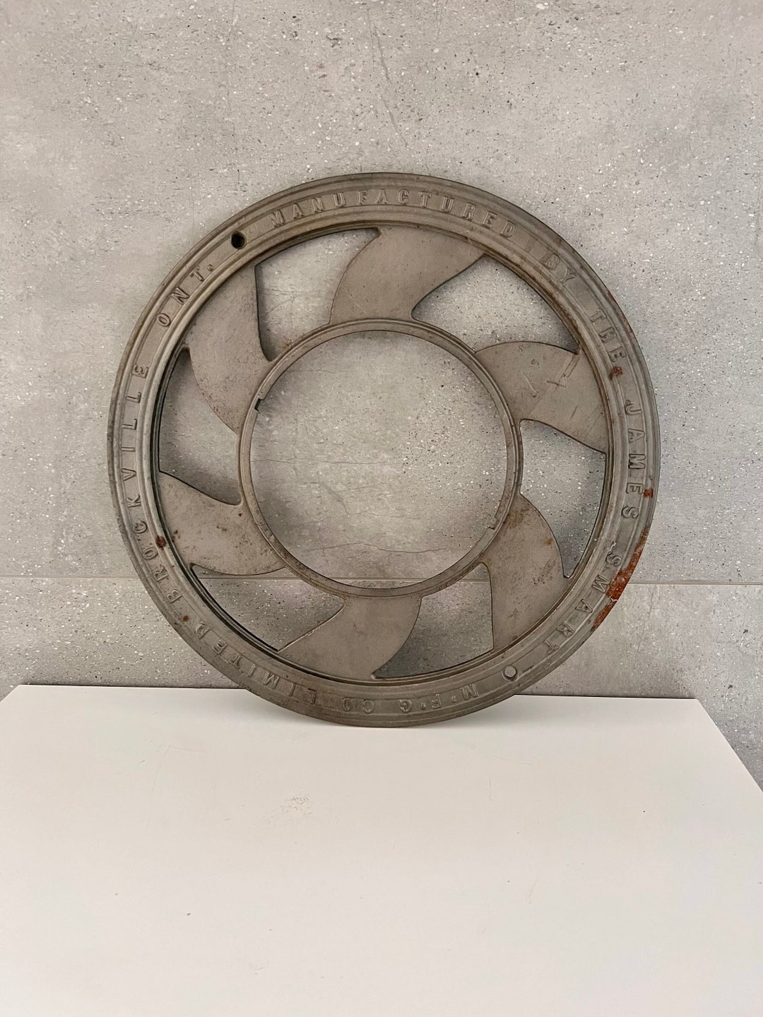 Vintage STOVE PIPE GRATE / Collar, Late 1800s, James Smart Mfg. Co ...
