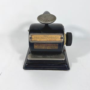 Vintage 1913 Protectograph Cheque Protector: Antique Office Decor - Etsy