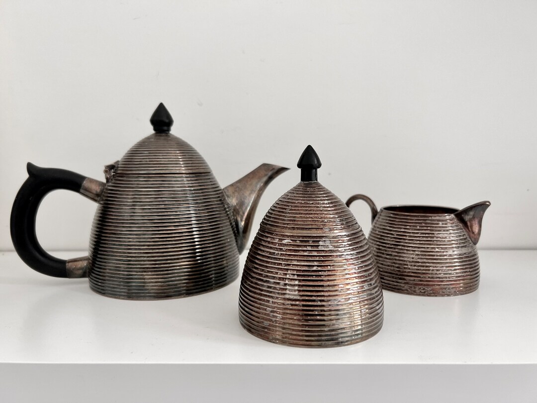 Vintage Torre & Tagus Tea Set: Ribbed Beehive Style With Bakelite - Etsy