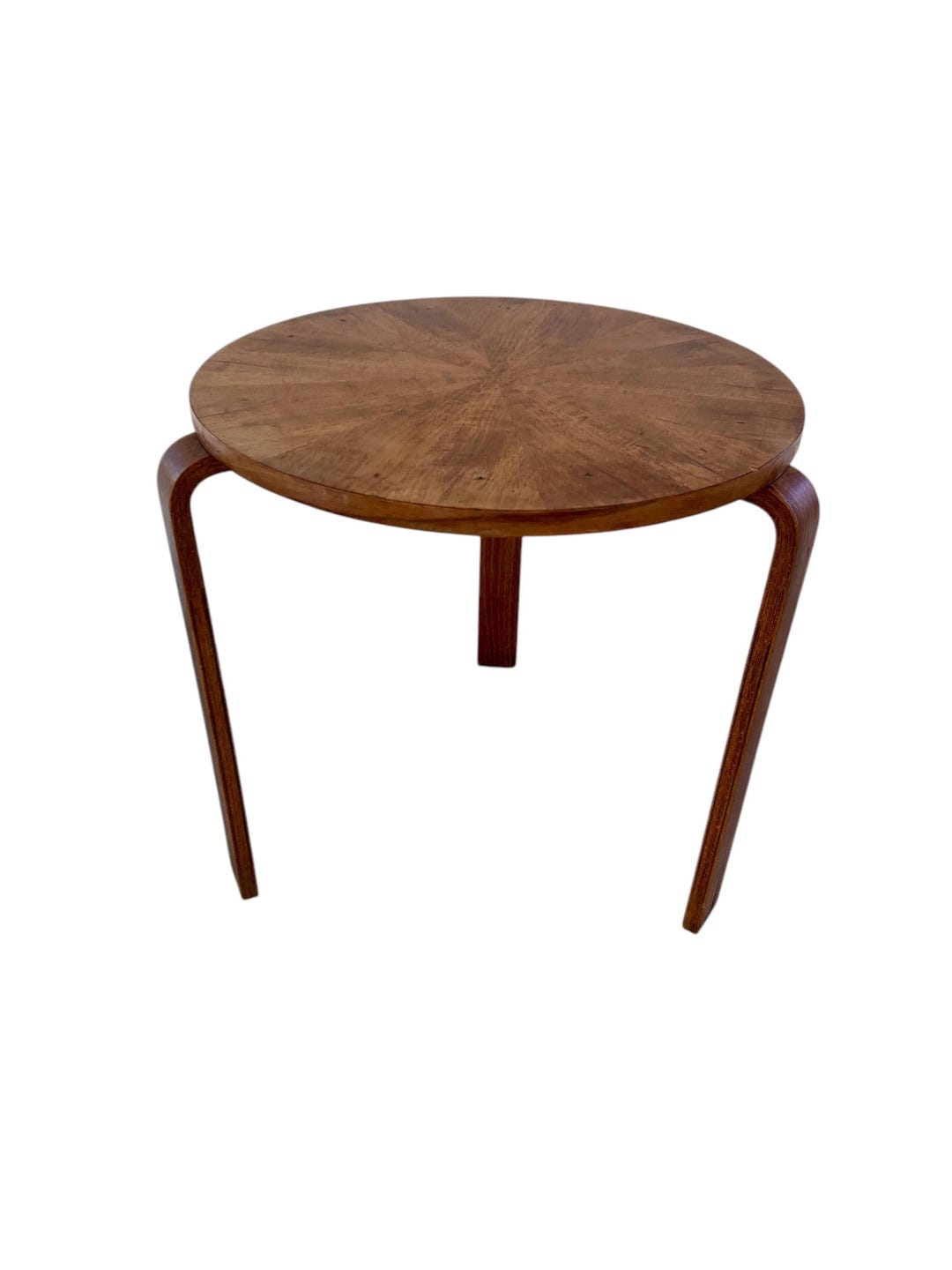 Vintage MCM ALVAR Aalto-style Side Table, Mid Century Modern Small Wood ...