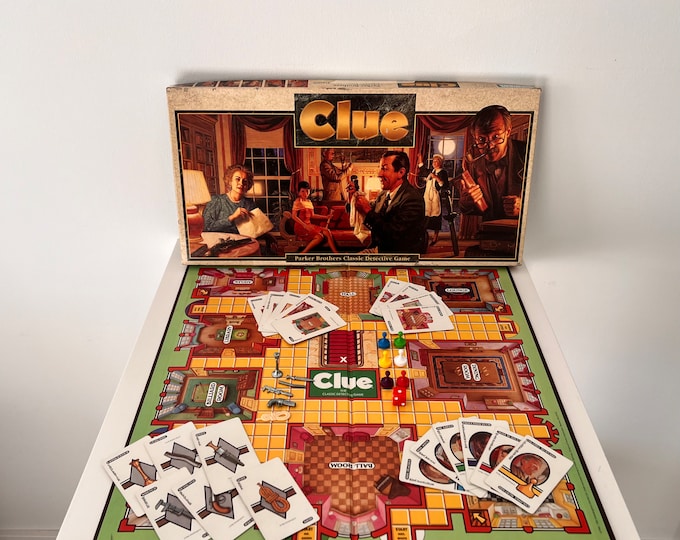 Vintage 1986 CLUE BOARD GAME, Parker Brothers, Who Dun It Game, Vintage ...