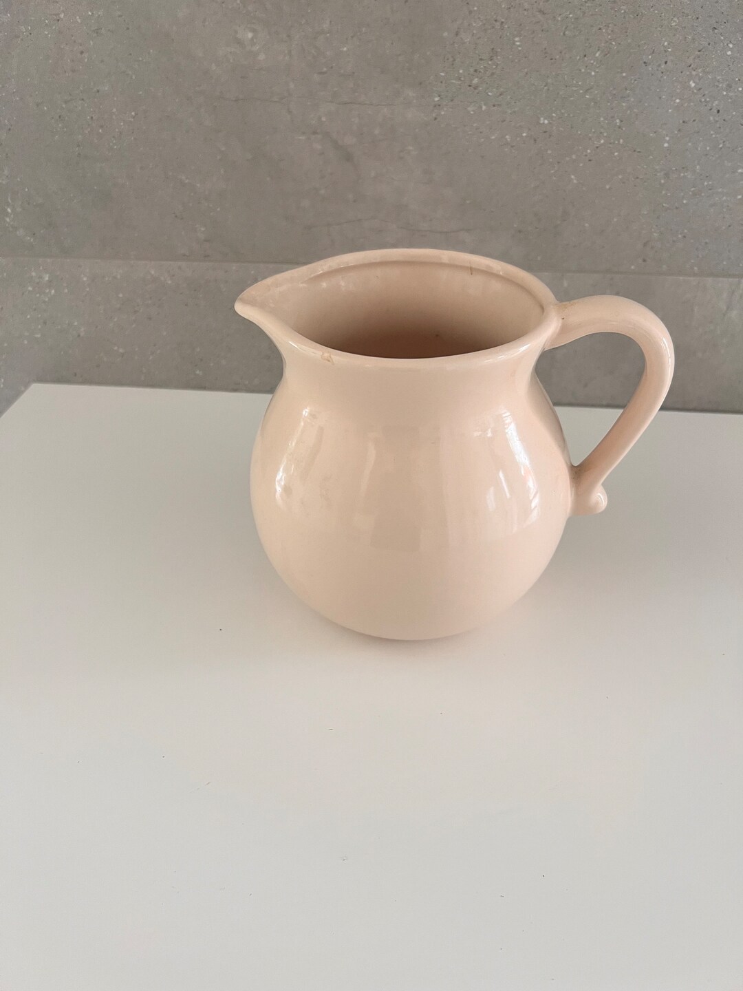 Vintage CREME COLORED PITCHER, Creme Coloured Pitcher, Ceramic Pitcher ...