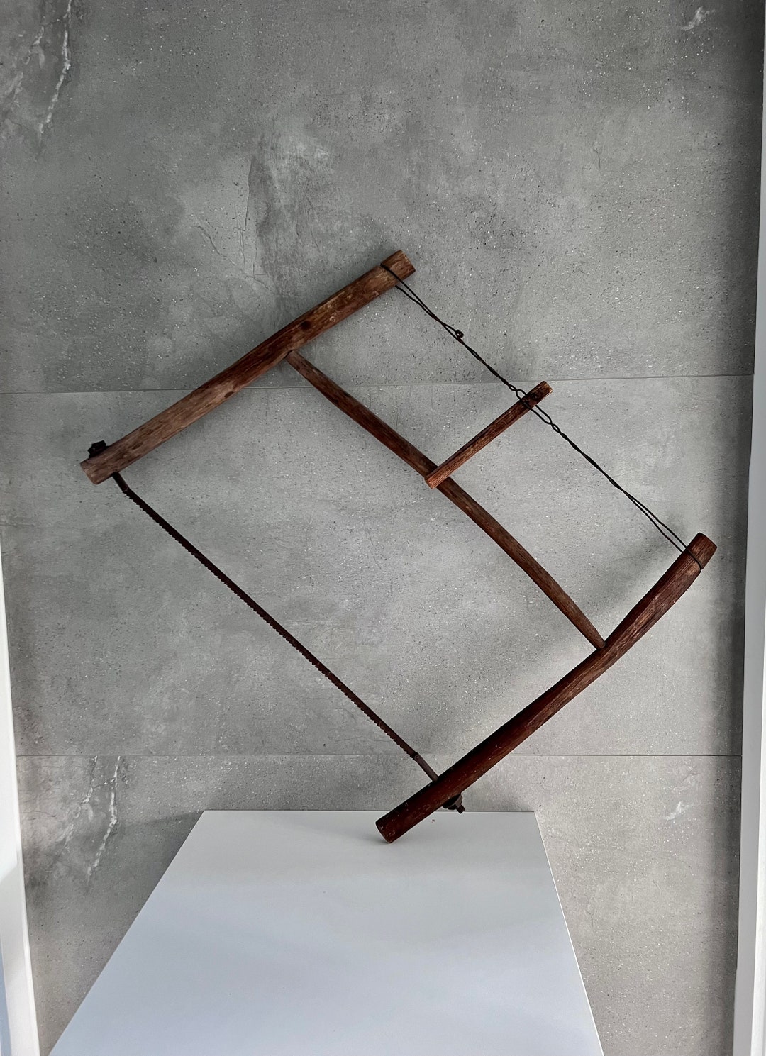 Vintage PRIMITIVE BUCK SAW, Logging Bow Saw, Wood Cutting Tool ...