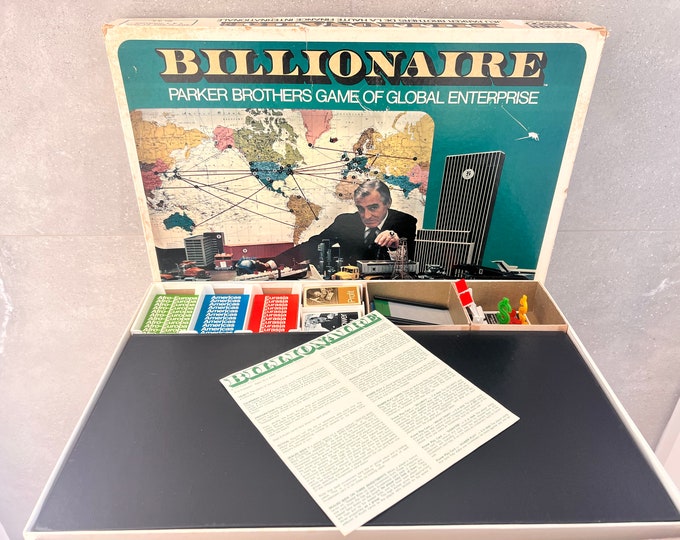 Vintage BILLIONAIRE BOARD GAME, Parker Brothers Global Enterprise Game ...