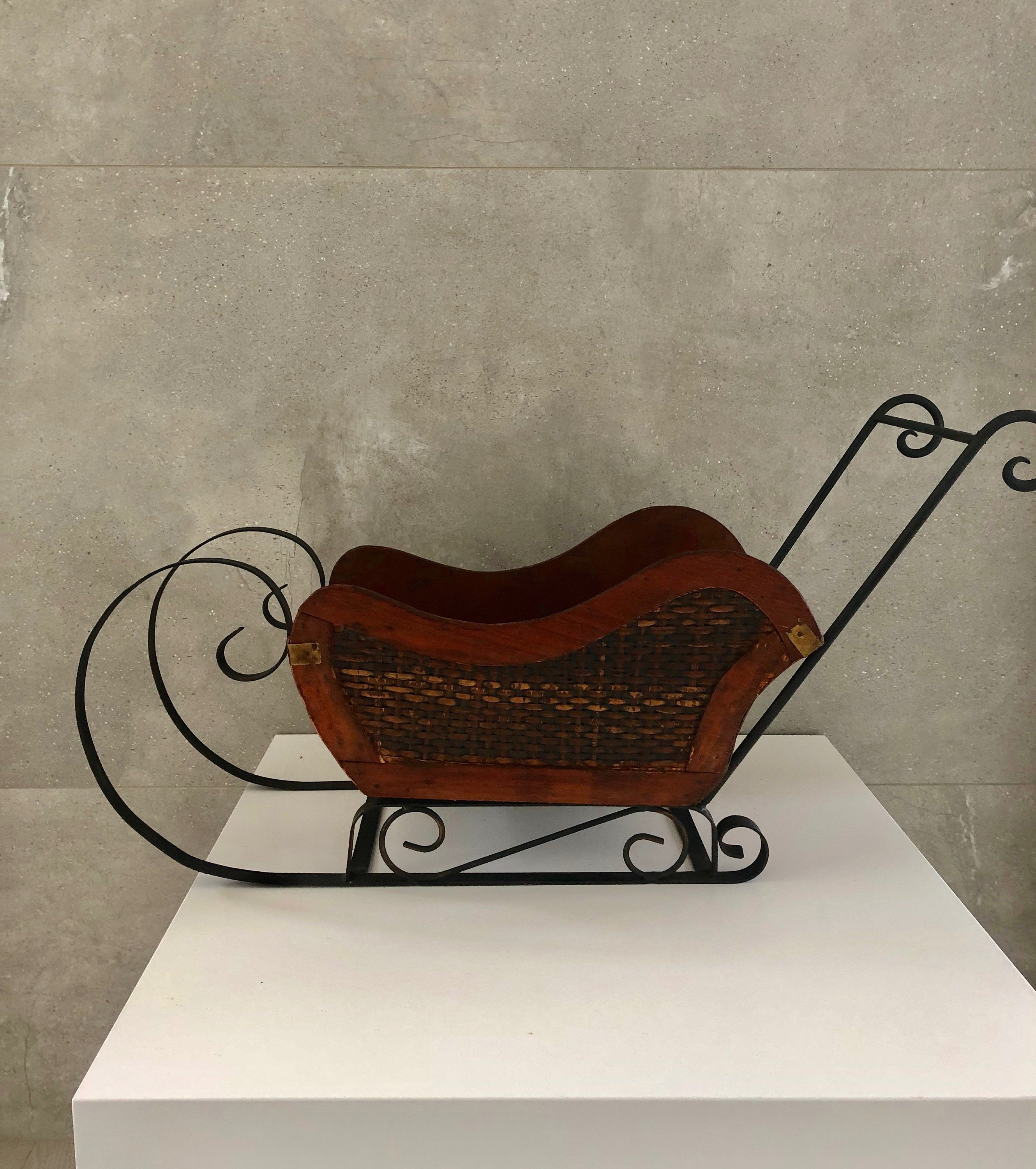 Vintage WOOD & IRON SLED Old Fashioned-style Sleigh - Etsy Canada