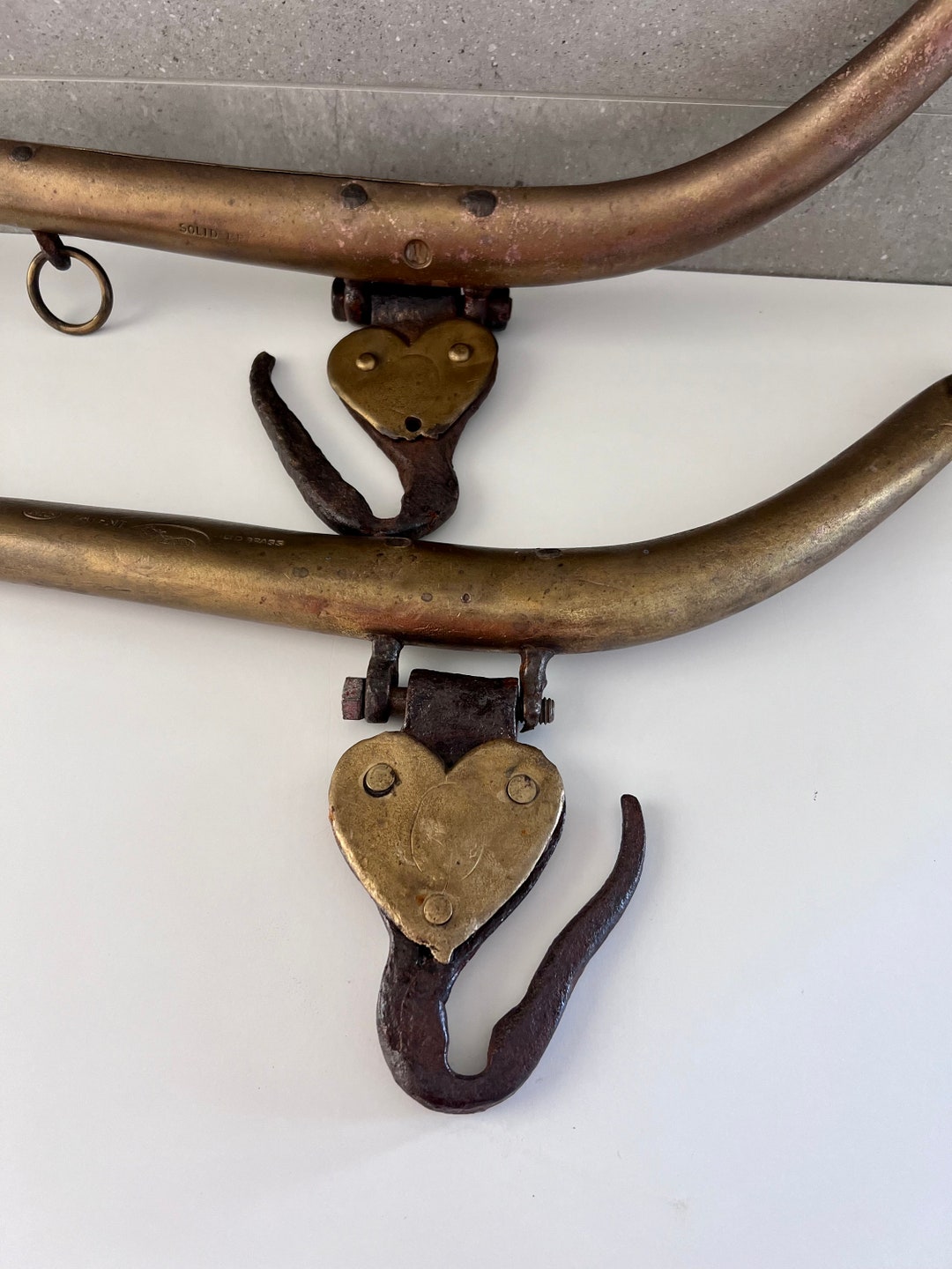 Vintage SOLID BRASS HORSE Hames, Pair (2) Set of Horse Harness Gear ...