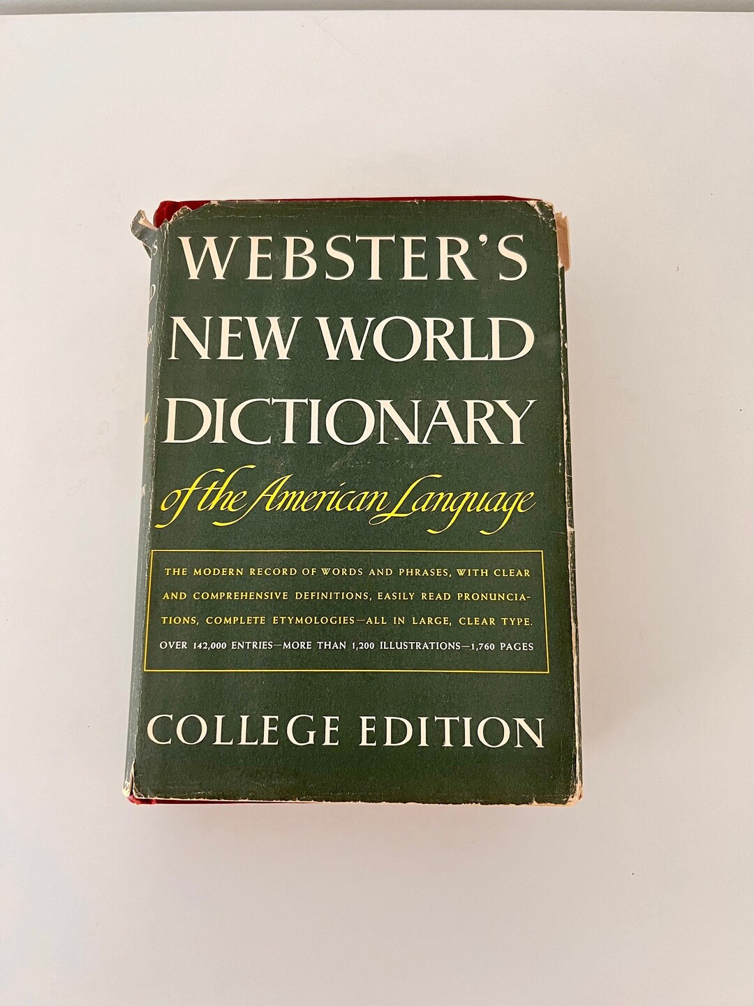 Vintage 1964 WEBSTER'S NEW WORLD Dictionary, College Edition, Tabbed ...